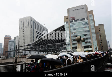 A rainy day in Osaka, Japan Stock Photo - Alamy