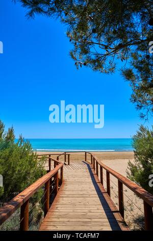 Promenade beach in Alcossebre, Spain Stock Photo - Alamy
