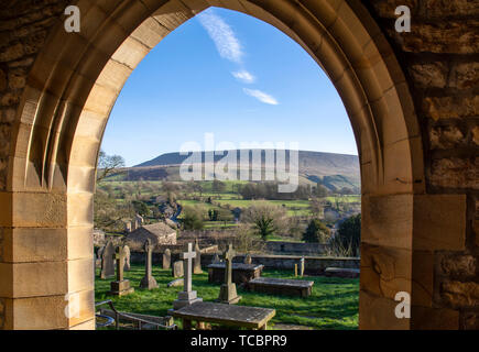 St Leonards Church in the Ribble Valley village of Downham in ...