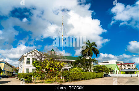 Supreme Court building at the Battlefield Park in Belize City, the ...