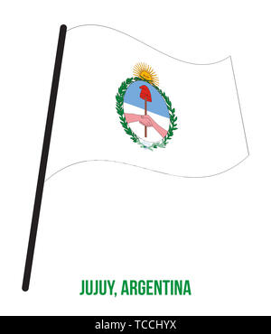 Jujuy Flag Waving Vector Illustration on White Background. Flag of ...