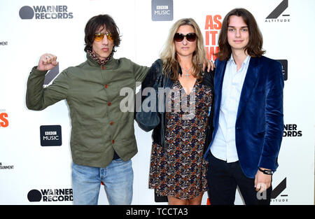 Richard Ashcroft, Kate Radley and son attending the As It Was Premiere ...