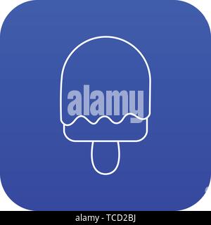 Semicircular ice cream icon blue vector Stock Vector Image & Art - Alamy