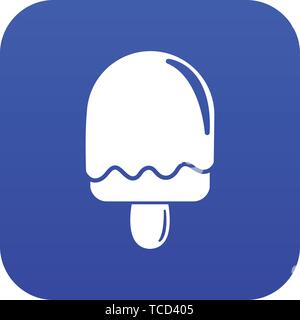 Semicircular ice cream icon blue vector Stock Vector Image & Art - Alamy