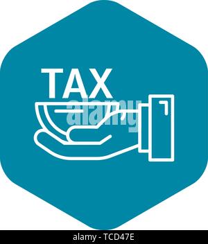 Half tax size icon, outline style Stock Vector Image & Art - Alamy