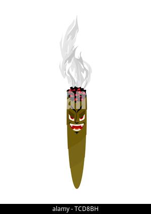Scary cigarette. Evil cigar. Harm of smoking Stock Vector Image & Art ...