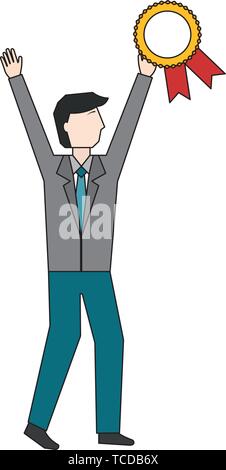 businessman with medal avatar character Stock Vector Image & Art - Alamy