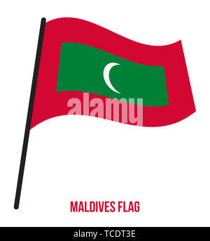 The Maldives flag Stock Photo - Alamy