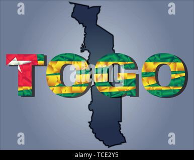 Flag of Togo. National symbol in official colors. Template icon ...