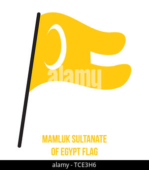 Kingdom of Egypt Flag Waving Vector Illustration on White Background ...