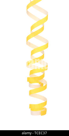 yellow streamer isolated on white Stock Photo - Alamy
