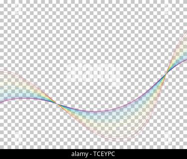 Colourful lines background with transparency grid on back. Vector ...
