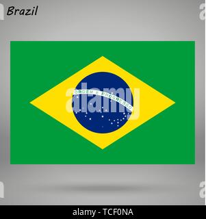 Isolated flag of Brazil Stock Vector Image & Art - Alamy