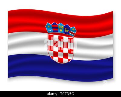 Horizontal frame and border with Croatia flag, template elements for ...