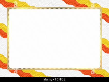 Border made with Bhutan national colors. Template elements for your ...