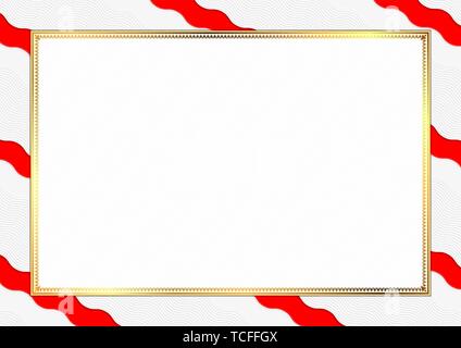 Border made with Indonesia national colors. Template elements for your ...