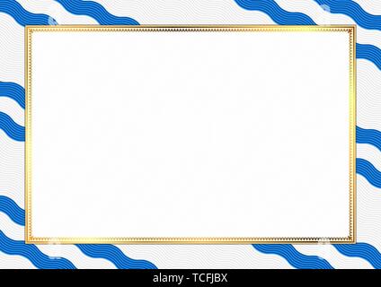 Border made with Nicaragua national colors. Template elements for your ...