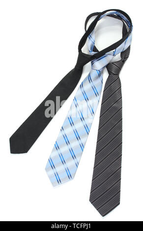 bright ties isolated on white Stock Photo - Alamy