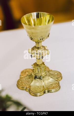 Consecration of the Chalice – christian Eucharist or Mass Stock Photo ...