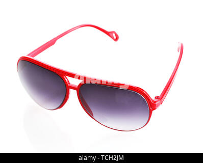 Women glamorous red sunglasses isolated on white Stock Photo - Alamy