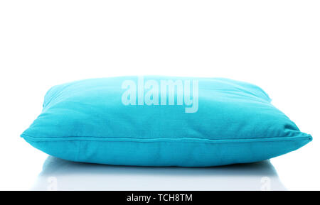 blue bright pillow isolated on white Stock Photo - Alamy