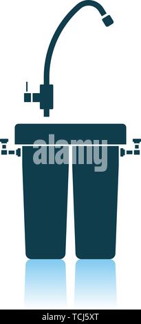 Water filter icon. Shadow reflection design. Vector illustration Stock ...