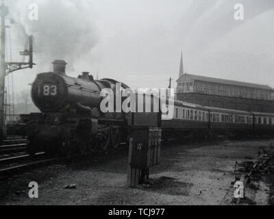 Cambrian Coast Express steam train approaching Friog near Fairbourne in ...