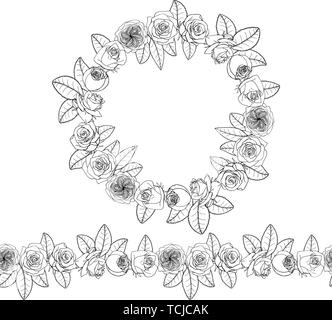 Seamless pattern with juliet garden rose flowers, nature floral ...