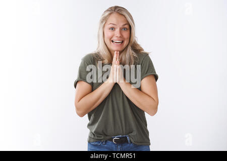 Cute little girl with a charismatic grin isolated on white Stock Photo ...