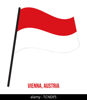 Vienna Flag Waving Vector Illustration on White Background. States Flag ...