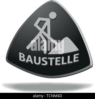 under construction vector shield site warning sign Stock Vector Image ...