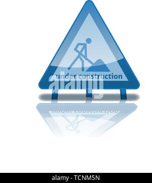 under construction vector shield site warning sign Stock Vector Image ...