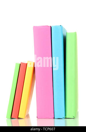 Stack of multicolor books isolated on white Stock Photo - Alamy