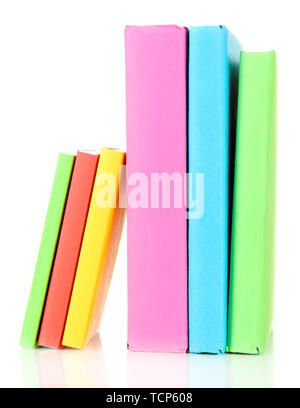 Stack of multicolor books isolated on white Stock Photo - Alamy