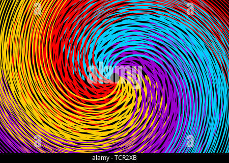 Color line composition distorted vortex abstract background Stock Photo ...