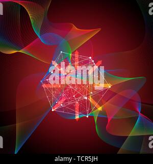 Swirls and network structure, illustration Stock Photo - Alamy