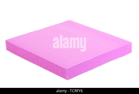 Lilac sticky notes isolated on white Stock Photo - Alamy