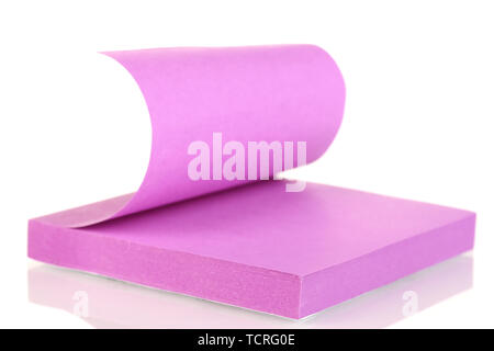 Lilac sticky notes isolated on white Stock Photo - Alamy