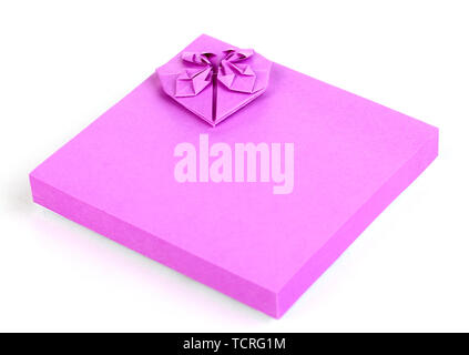 Lilac sticky notes isolated on white Stock Photo - Alamy