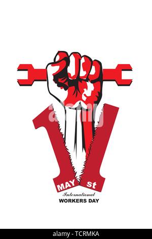 May 1st Workers Day. Creative Vector illustration of labor day Stock Vector Image & Art - Alamy