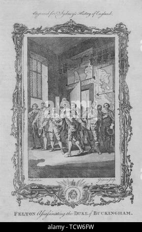 John Felton, assassin of the Duke of Buckingham, in prison, 1628 Stock ...