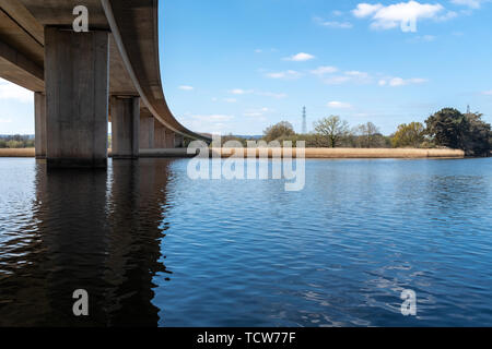 The M5 motorway bridge over the river Avon at Portbury Docks near ...