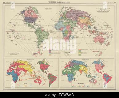 World map of 1947 Stock Photo - Alamy