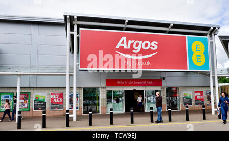 Stacks of Argos catalogues outside Argos store in St Neots Stock Photo ...