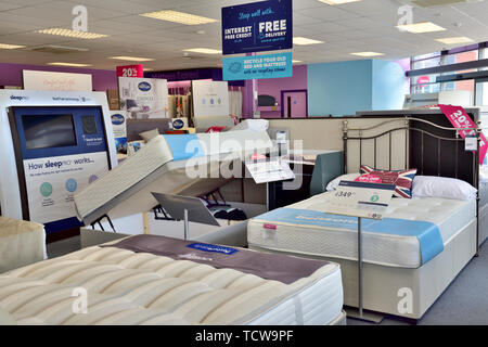 interior inside bensons beds bed store shop bedroom furniture warehouse ...