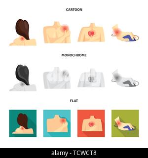 Vector design of hospital and rendering symbol. Set of hospital and ...