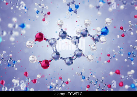 Dopamine, 3D molecular model Stock Photo - Alamy
