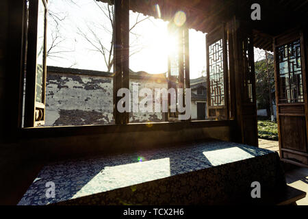Chinese vintage house windows Stock Photo - Alamy