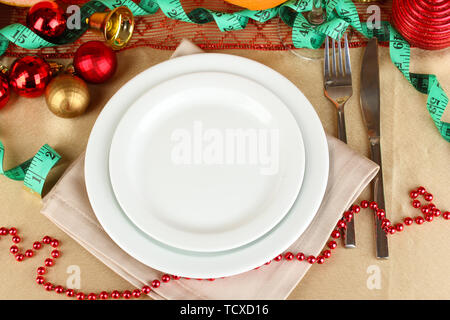 Diet during the New Year's feast close-up Stock Photo - Alamy