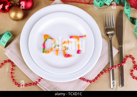 Diet during the New Year's feast close-up Stock Photo - Alamy